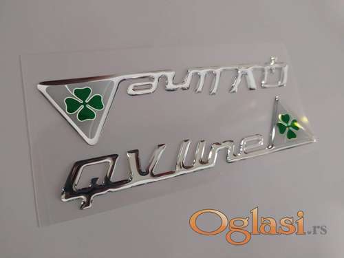 Alfa Romeo QV line - Quadrifoglio Verde stikeri oznake