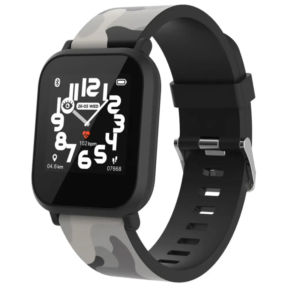 Smart watch CANYON My Dino KW-33, Teenager, 1.3" IPS, IP68, BT5.0, iOS, Android compatibile 155mAh, army sivi