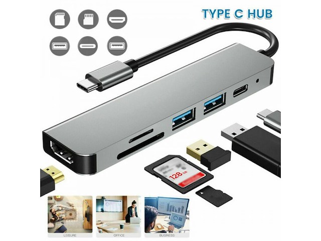 Adapter Hub USB C 6u1 za apple macbook air pro 2016-24