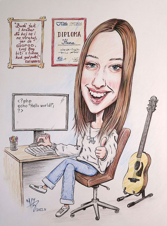 portret-karikatura` Hana`