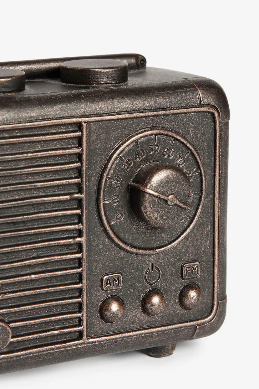 Black Vintage Radio Ornament