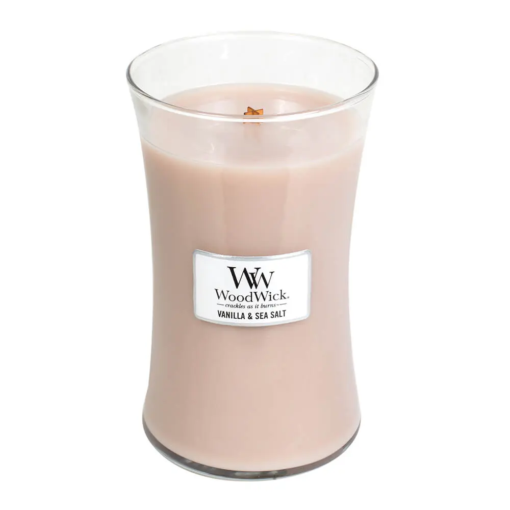 Woodwick Mirisna sveća Vanilla & Seasalt classic, Velika