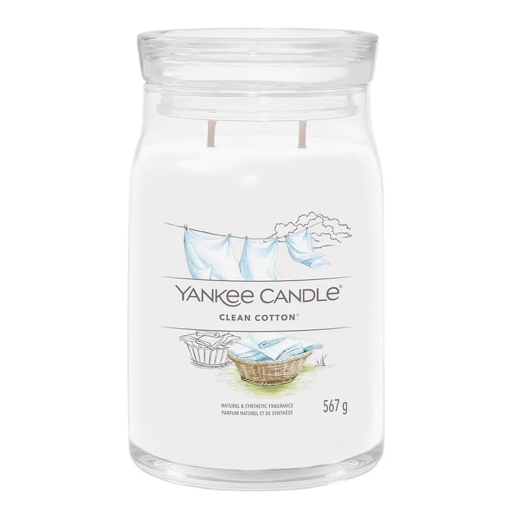 Yankee candle Mirisna sveća Clean cotton signature, Velika