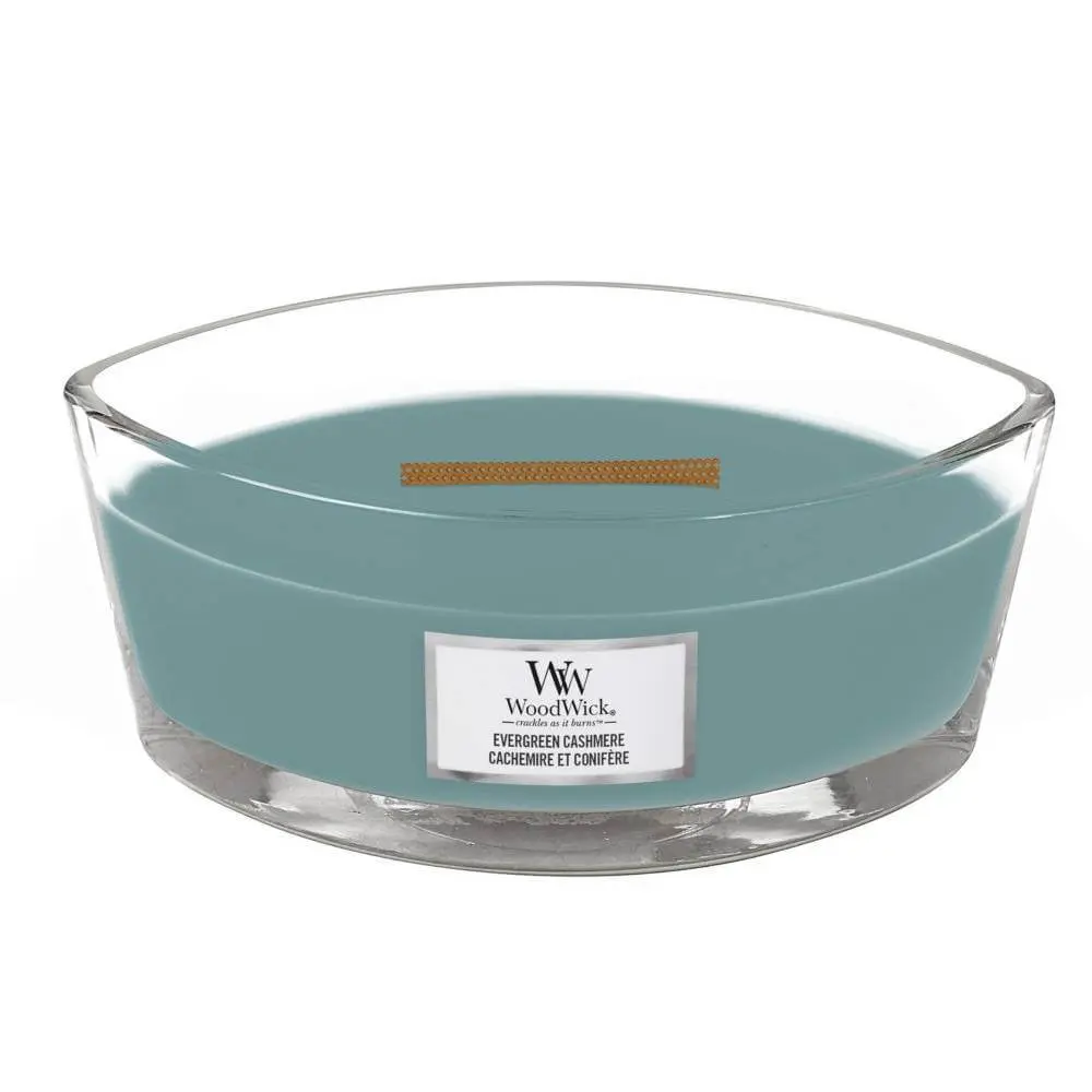 Woodwick Mirisna sveća Evergreen cashmere elipsa