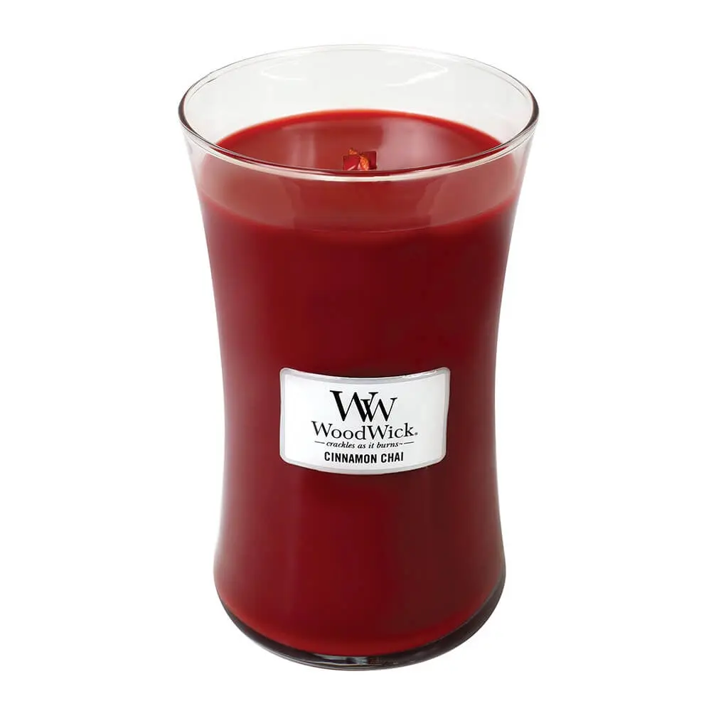 Woodwick Mirisna sveća Cinnamon chai classic, Velika