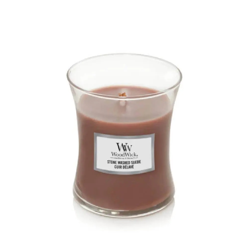 Woodwick Mirisna sveća Stone washed seude classic