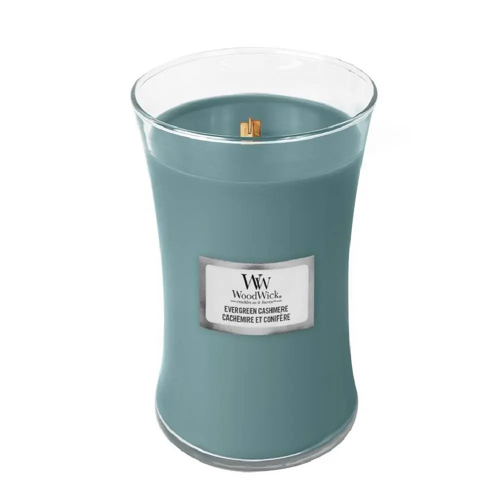 Woodwick Mirisna sveća Evergreen cashmere, Velika