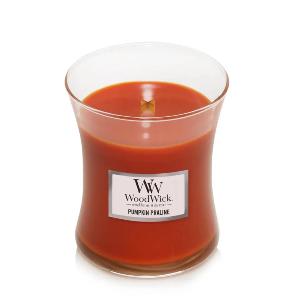 Woodwick Mirisna sveća Pumpkin praline classic, Srednja