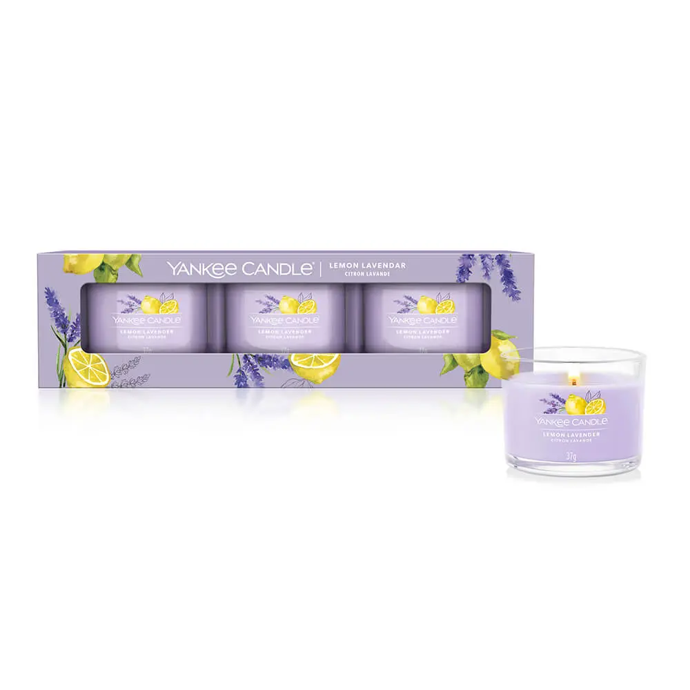 Yankee candle Mirisna sveća Lemon lavender, 3 komada