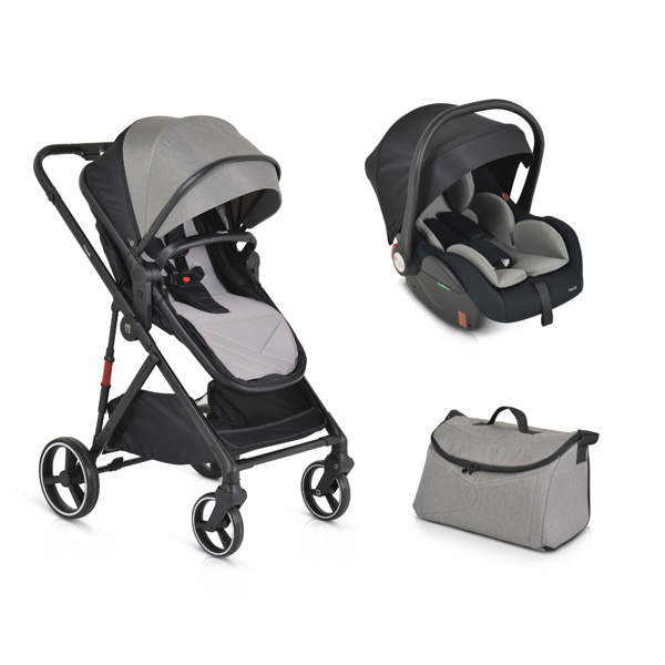 Cangaroo Kolica za bebe Marbella Grey Set 2u1 sa autosedištem CAN6496