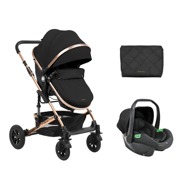 Kikka Boo Kolica za bebe Amaia Black premium set 2in1 sa autosedištem I-Size KKB11243-SET