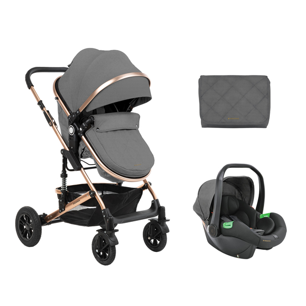 Kikka Boo Kolica za bebe Amaia Dark Grey premium set 2in1 sa autosedištem I-Size KKB11244-SET