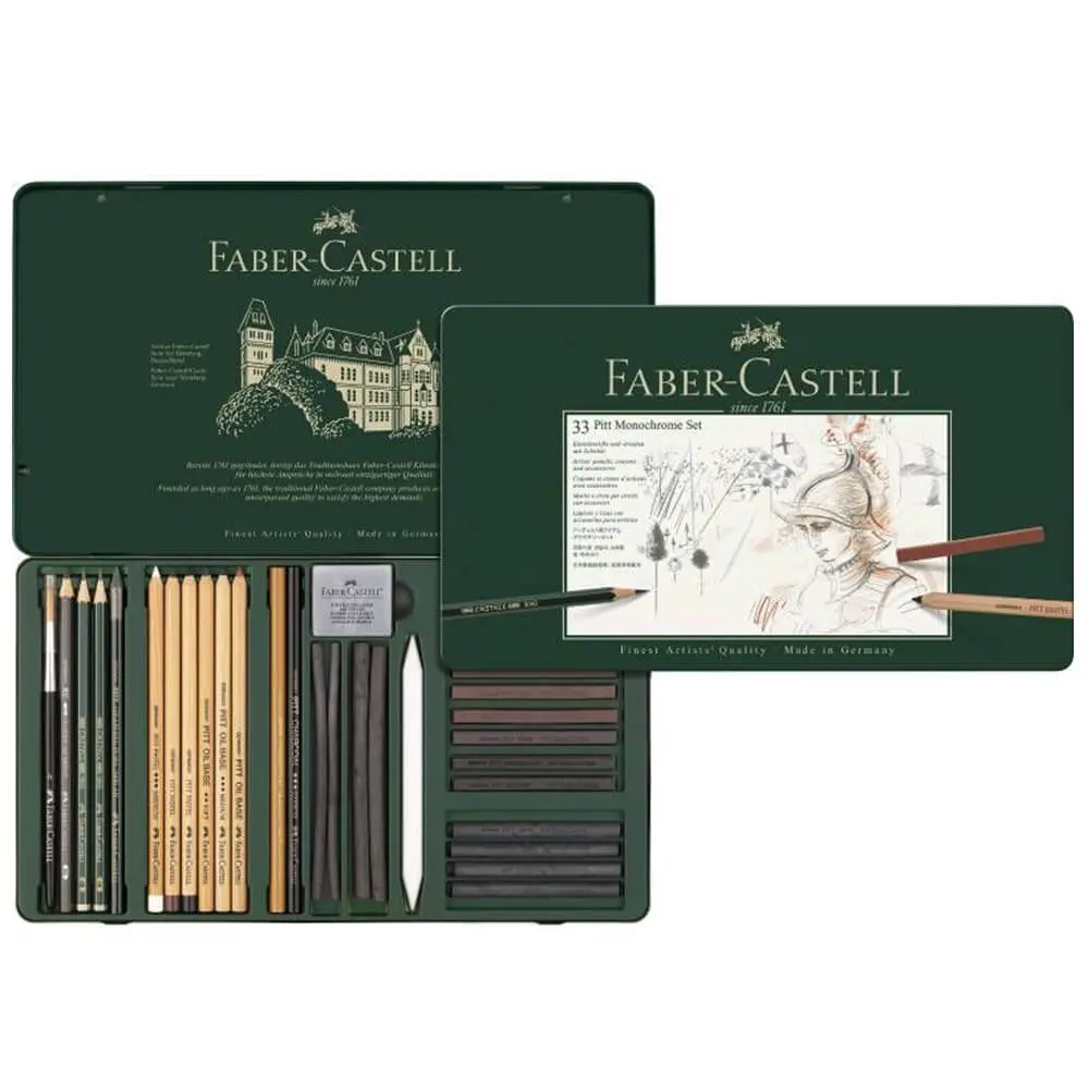 Faber-Castell 112977 Pitt Monohromatski Set, 33 komada