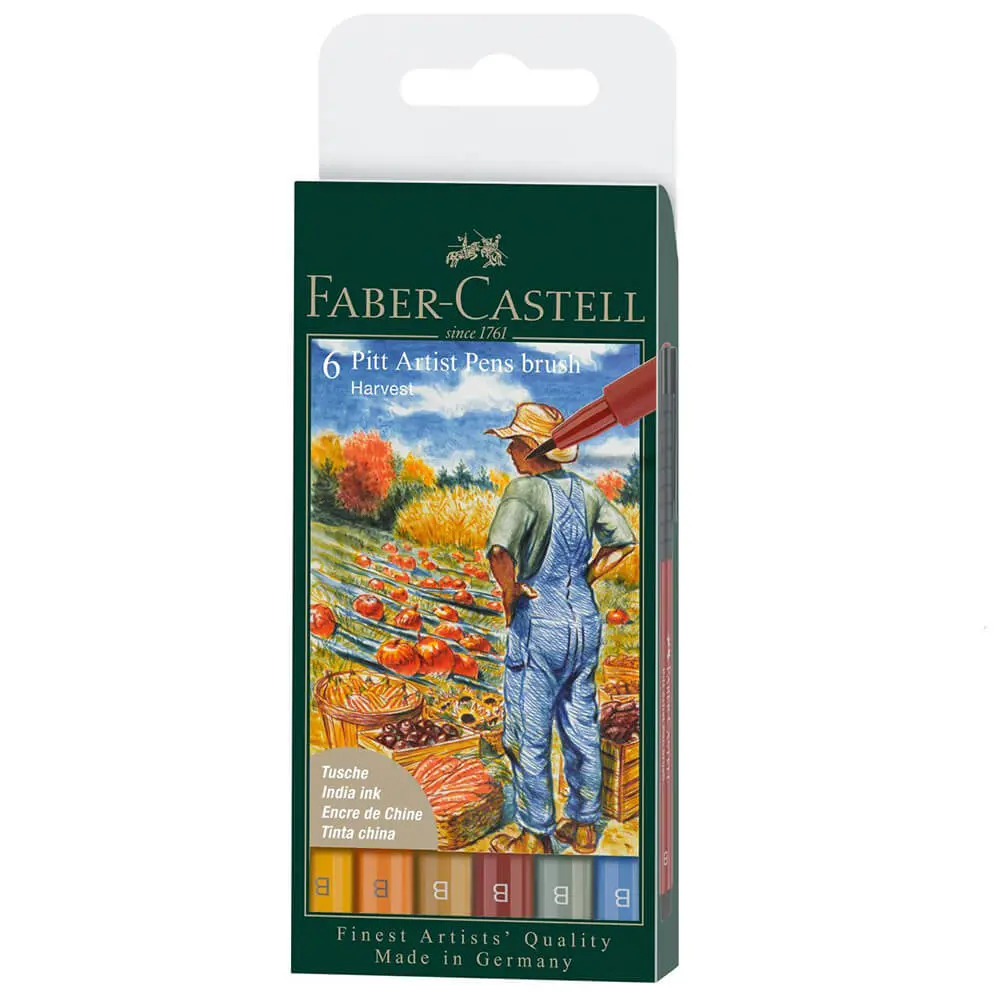 Faber-Castell 167179 Pitt Harvest Set za crtanje, 6 komada