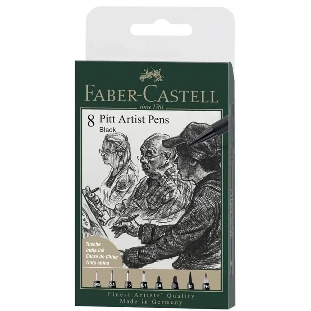 Faber-Castell 167158 Pitt Set za crtanje, 8 komada