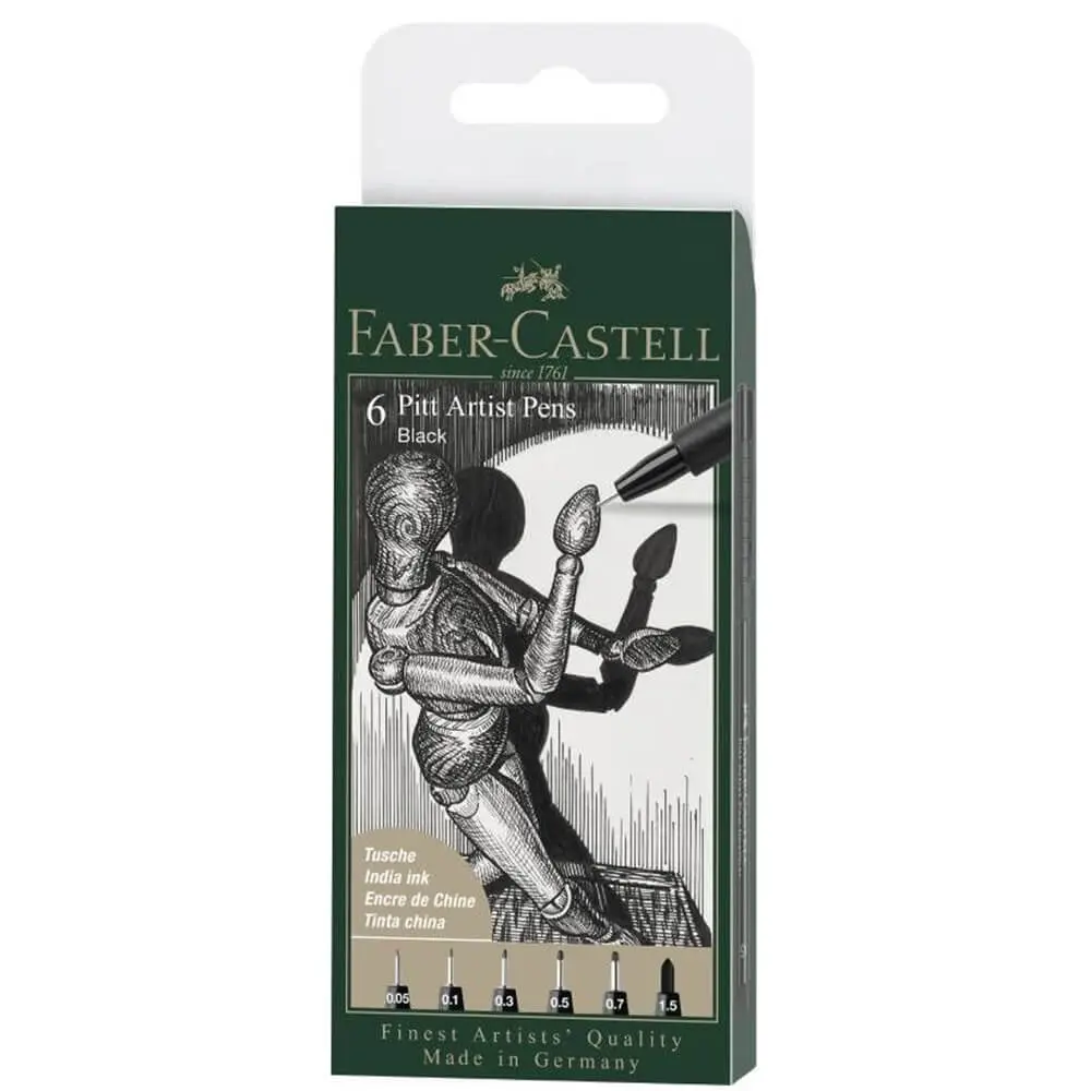 Faber-Castell 167154 Pitt Set za crtanje, 6 komada