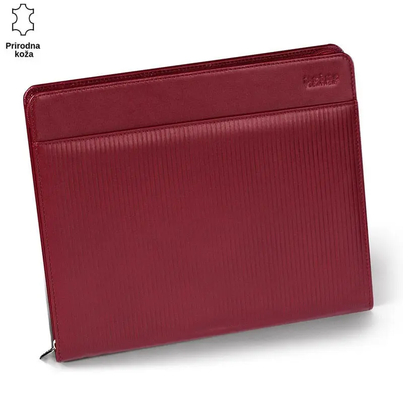 Princ Leather Fascikla sa blokom, Bordo