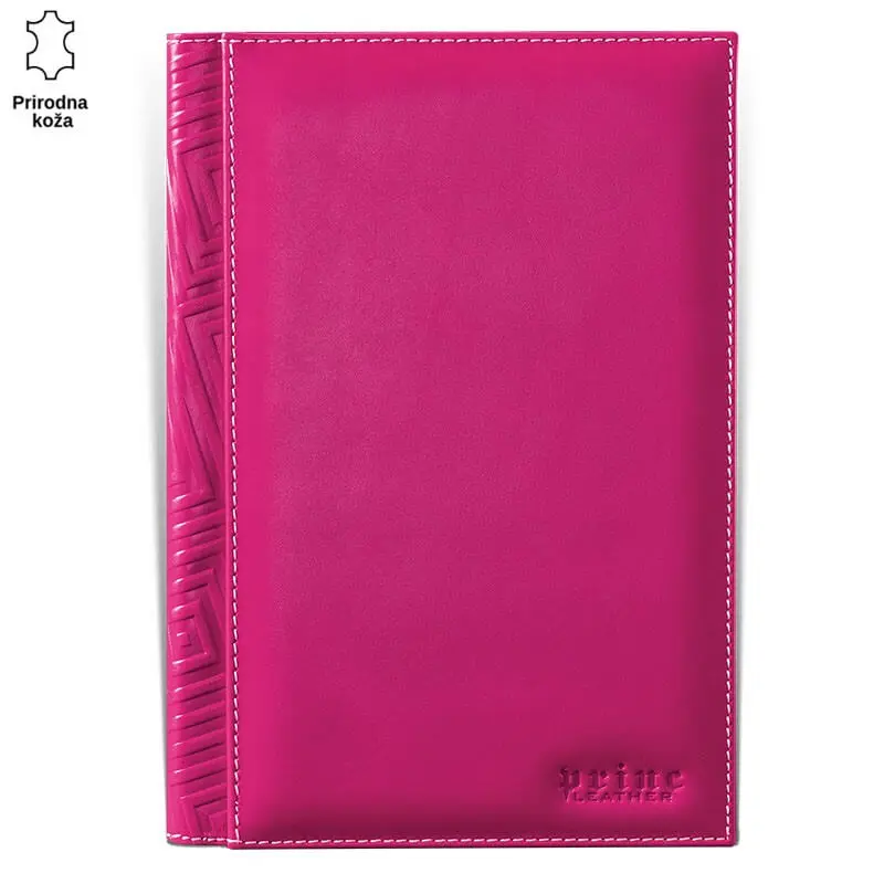 Princ Leather Kožni Rokovnik, B5, 330 listova, Roze