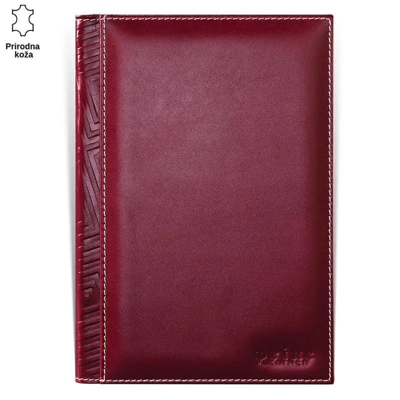 Princ Leather Kožni Rokovnik, B5, 330 listova, Bordo