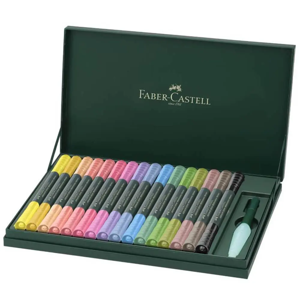 Faber-Castell 160318 Albrecht Durer Set Markera za crtanje, 16 komada + Četkica za boje