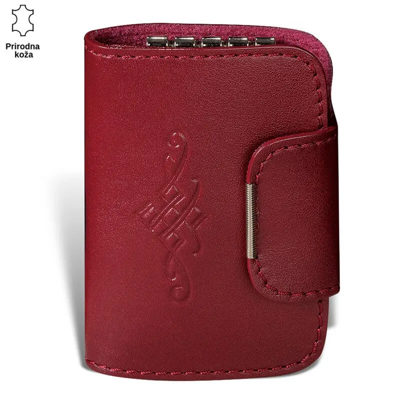 Princ Leather Futrola za ključeve ETUI, Kožna, Bordo