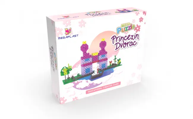 Megaplast Mega puzzle Princezin dvorac, Plastični, 3+