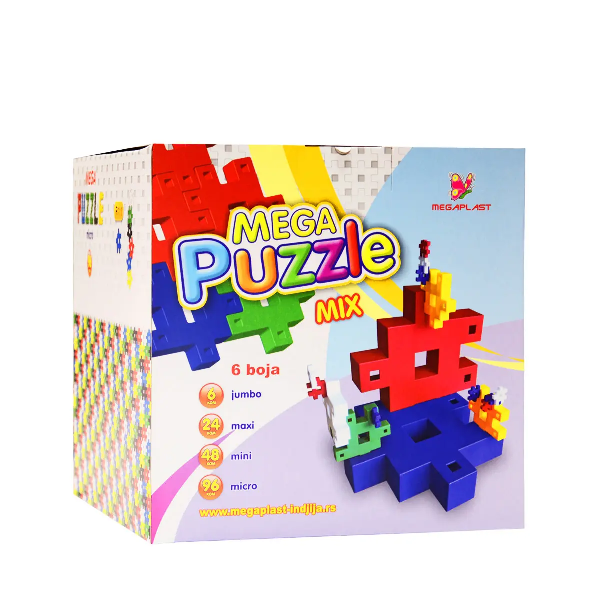 Megaplast Mega puzzle mix, Plastični, 3+