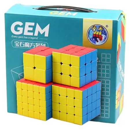 ShengShou Gem 2345 Set Rubikovih kocki, Plastični, 4 komada