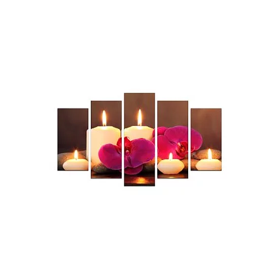WALLXPERT DEKORATIVNA SLIKA OD 5 DELOVA CANDLE CENA