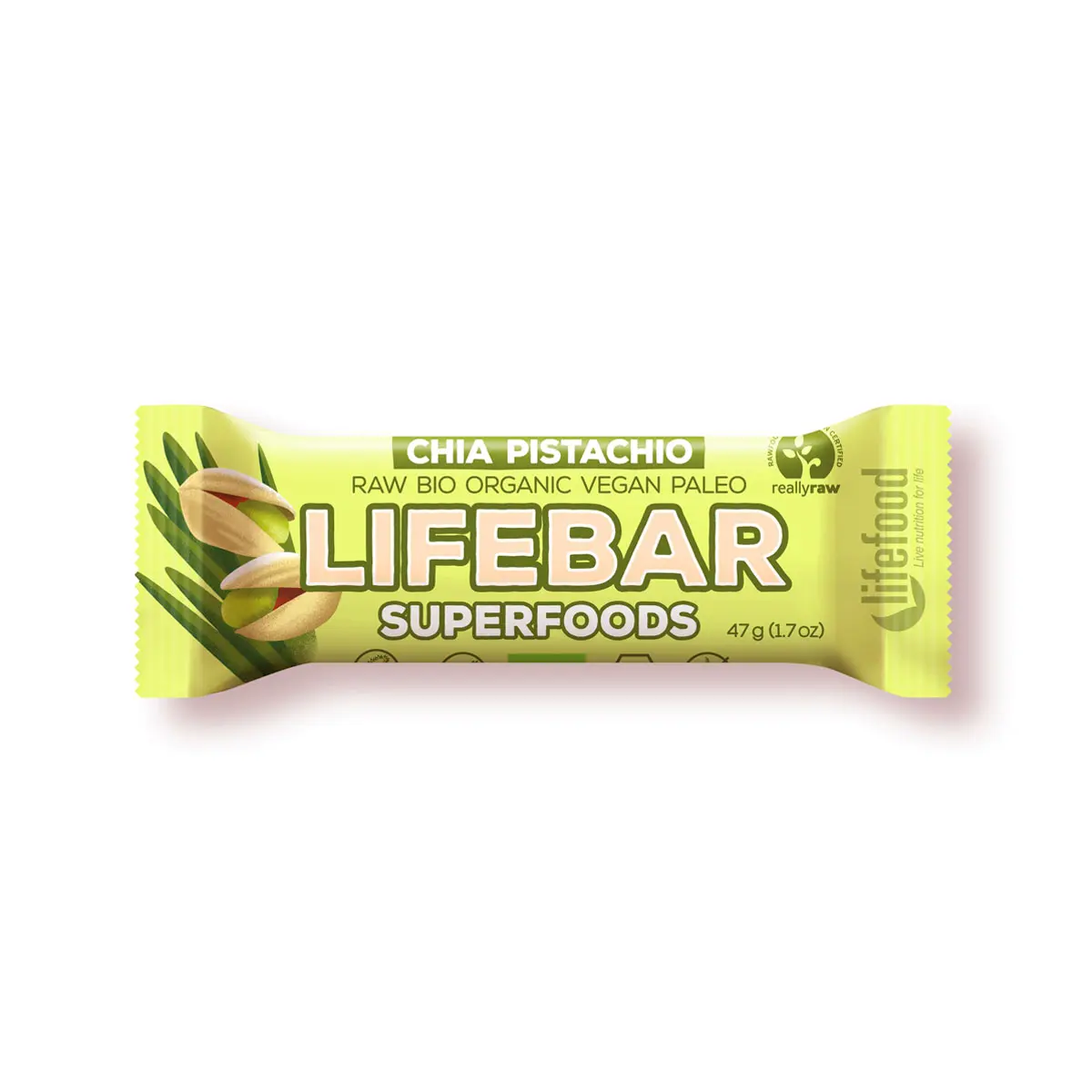 Lifefood Organski Lifebar Superfoods , Čia i pistaći, 47g