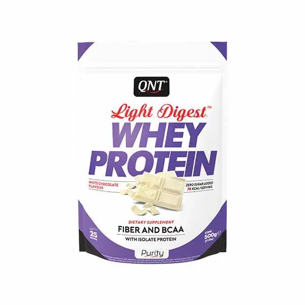 QNT Light Digest Whey Protein, Ukus Bela čokolada, 500g