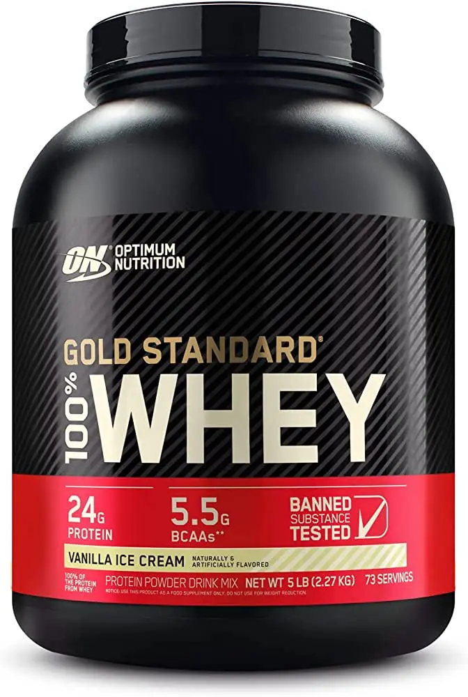 Optimum Nutrition Gold Standard 100% Whey Protein, Ukus Sladoled vanila, 2.27kg