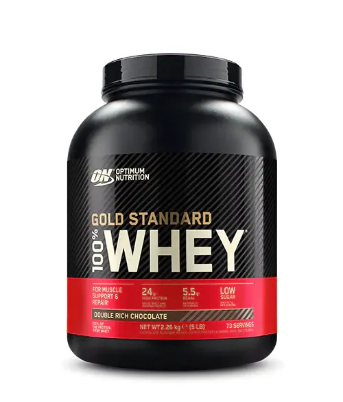 Optimum Nutrition Gold Standard 100% Whey, Ukus Dupla čokolada, 2.27kg