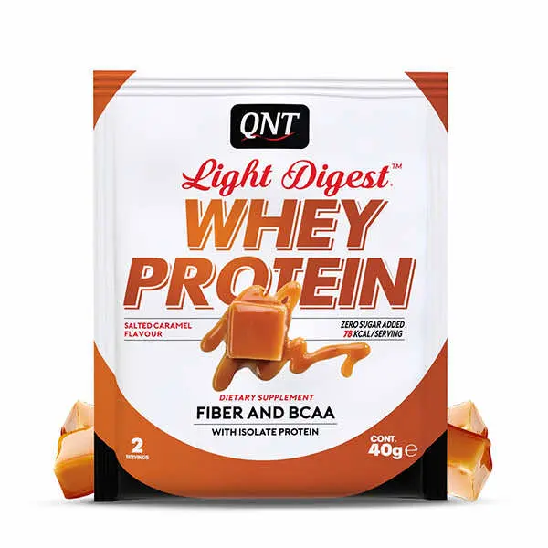 QNT Light Digest Whey Protein, Ukus Slana karamela, 40g