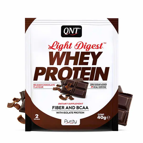 QNT Light Digest Whey Protein, Ukus Belgijska čokolada, 40g