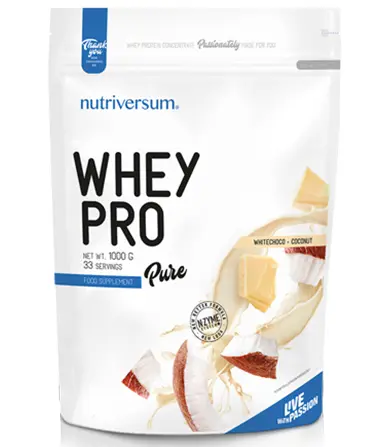 PurePro Whey protein Pro, Ukus Bela čokolada i kokos, 1000g