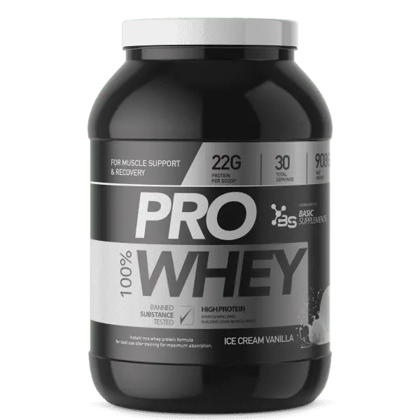 Basic Supplements Pro Whey, Ukus Sladoled od vanile, 908g