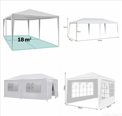 Paviljon sa zidovima i prozorima 3x3 m