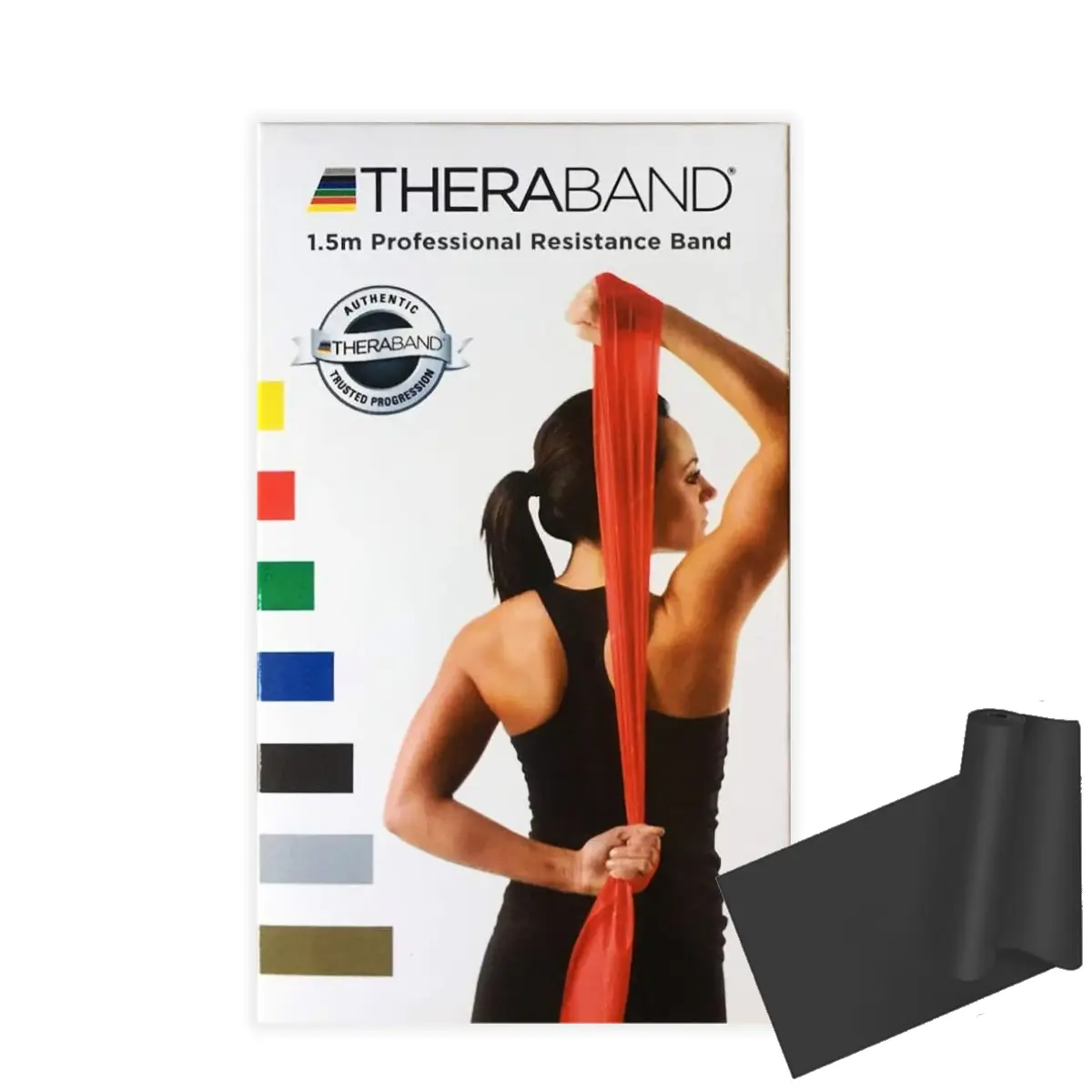 THERABAND Elastična traka za vežbanje,1.5m, Crna