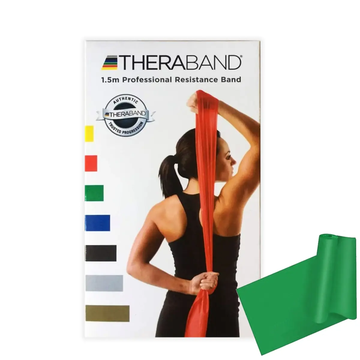 THERABAND Elastična traka za vežbanje, 1.5m, Zelena