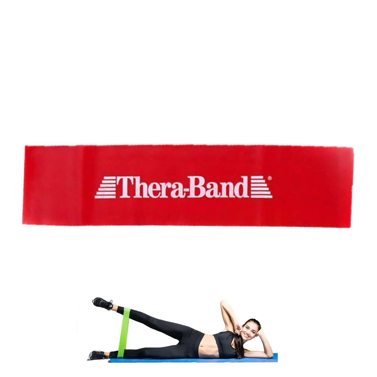 THERABAND Elastična traka za vežbanje Loops, 7.6x30.5cm, Crvena