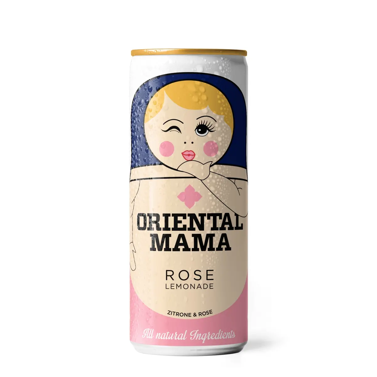 100% Natural Oriental Mama Gazirana limunada sa laticama ruže i limetom, 250ml