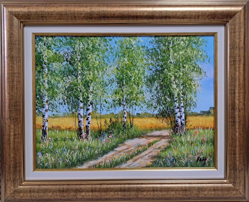 Breze 8, Aleksandar Injac, ulje na platnu, luks uramljena, sa 46×56 cm, bez 30×40 cm, sertifikat, 130 eura