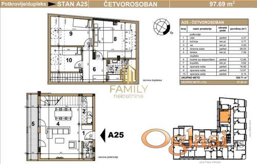 Četvorosoban stan, Podbara, 98m2, povrat PDV-a