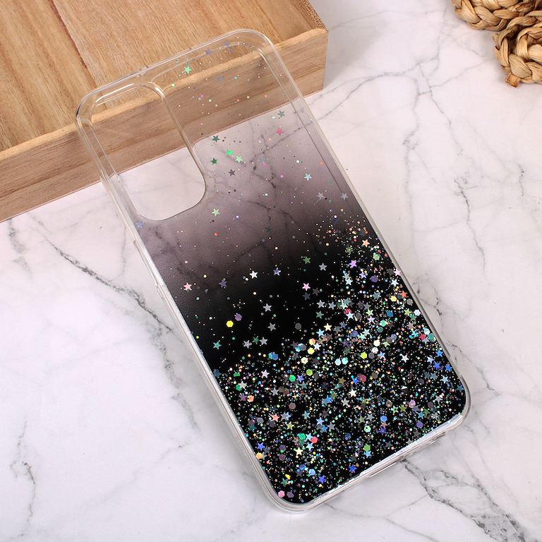 Silikonska futrola Glitter za Samsung A256 Galaxy A25 5G crna