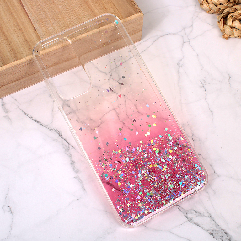 Silikonska futrola Glitter za Samsung A256 Galaxy A25 5G roze