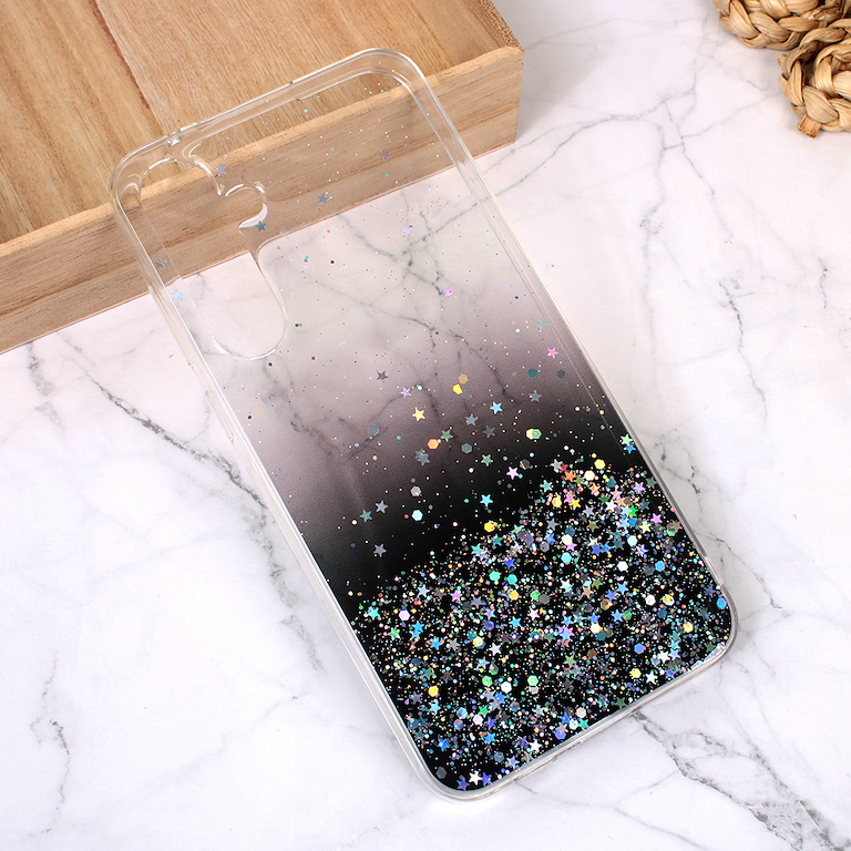 Silikonska futrola Glitter za Samsung A556 Galaxy A55 5G crna
