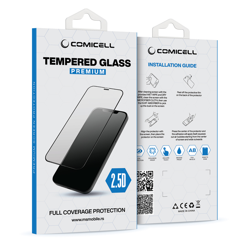 Staklena folija glass 2.5D za Xiaomi Redmi 10C crna (MS)