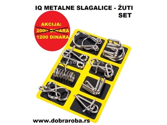 IQ metalne slagalice 1/8 - ŽUTI SET