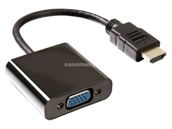 E-GREEN Adapter HDMI (M) - VGA D-sub (F) crni